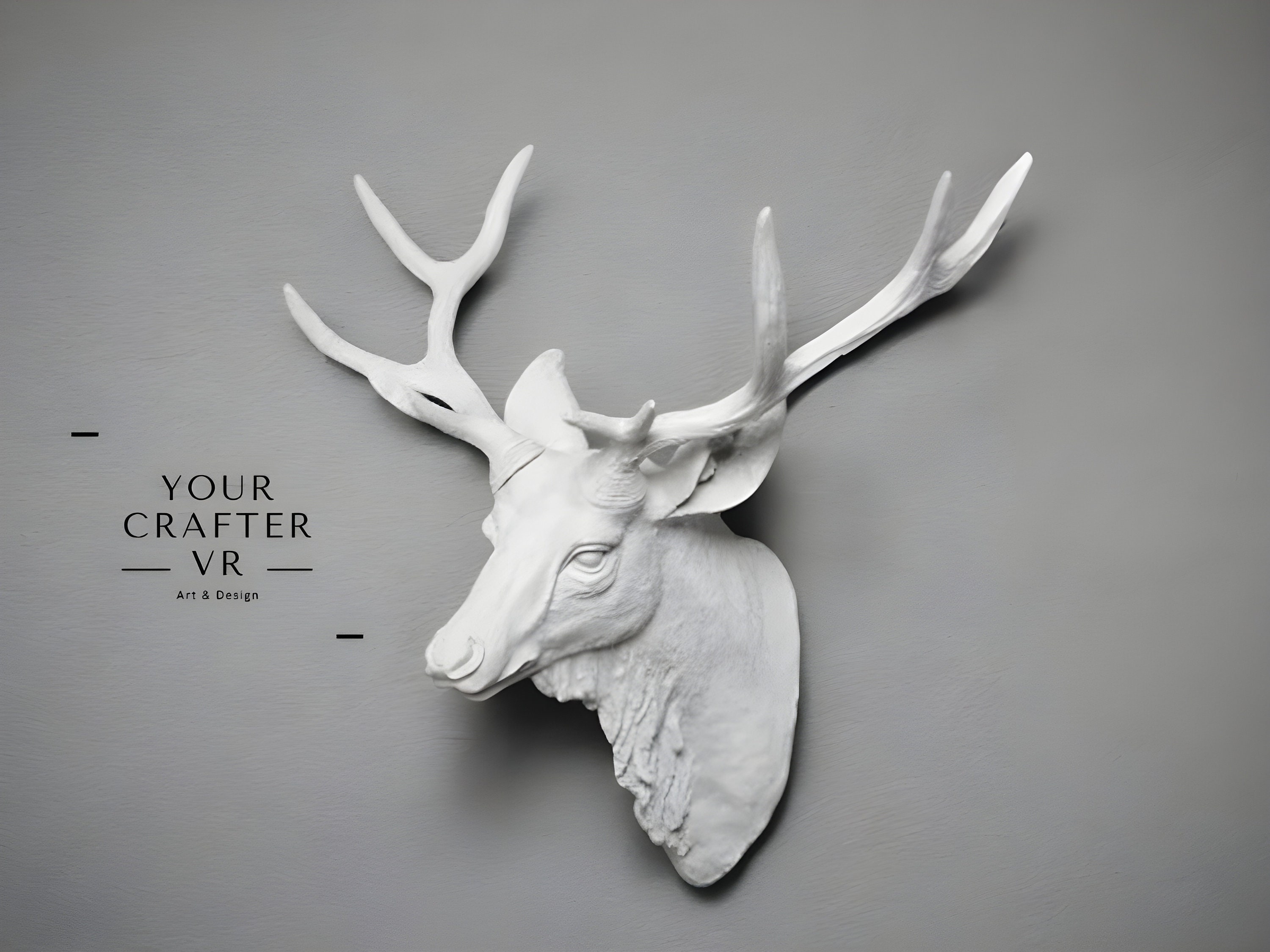 Deer Head, Antique Resin Deer Head, Deer Sculpture, Animal Statue, Wall ...