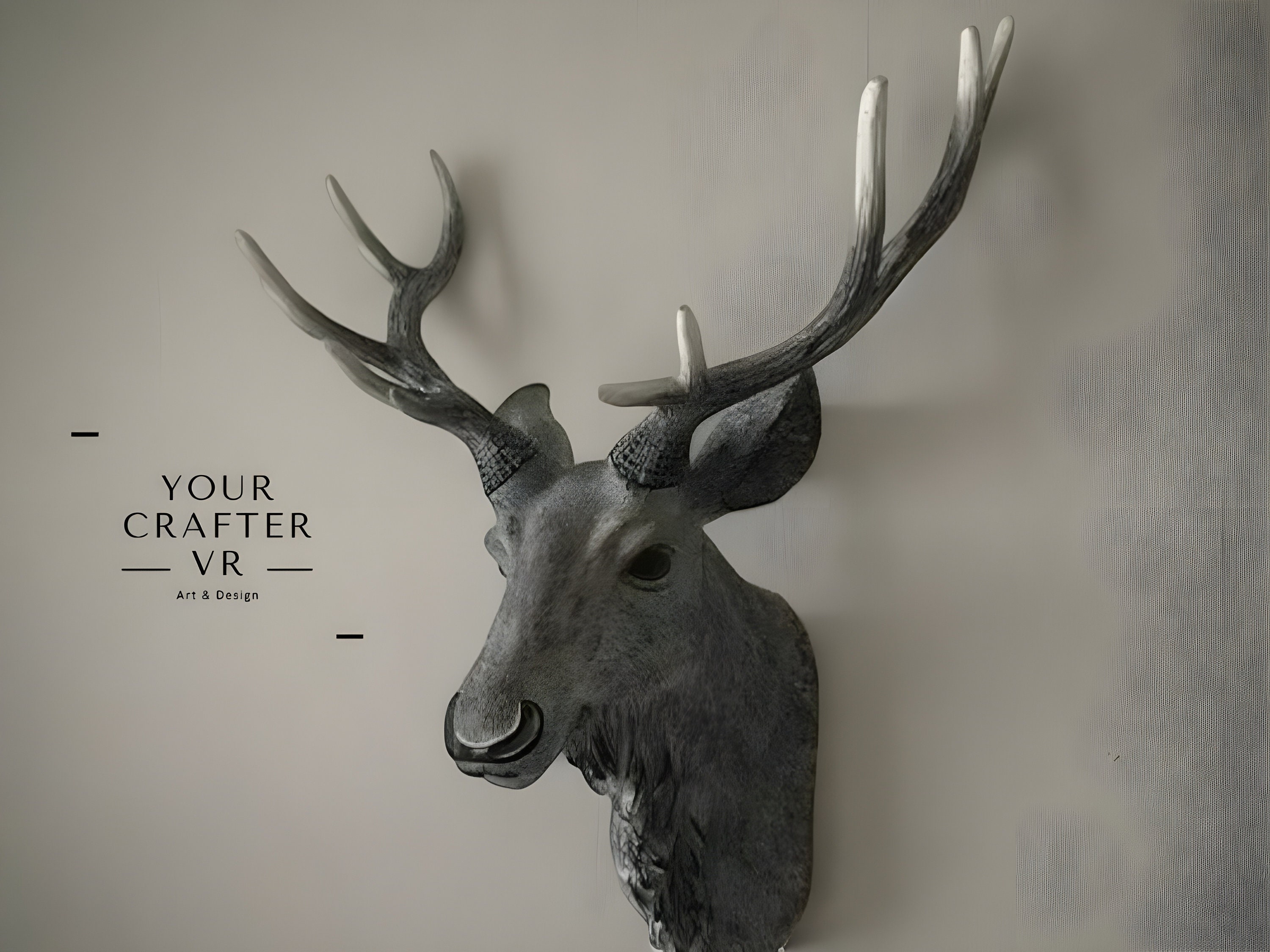 Deer Head, Antique Resin Deer Head, Deer Sculpture, Animal Statue, Wall ...