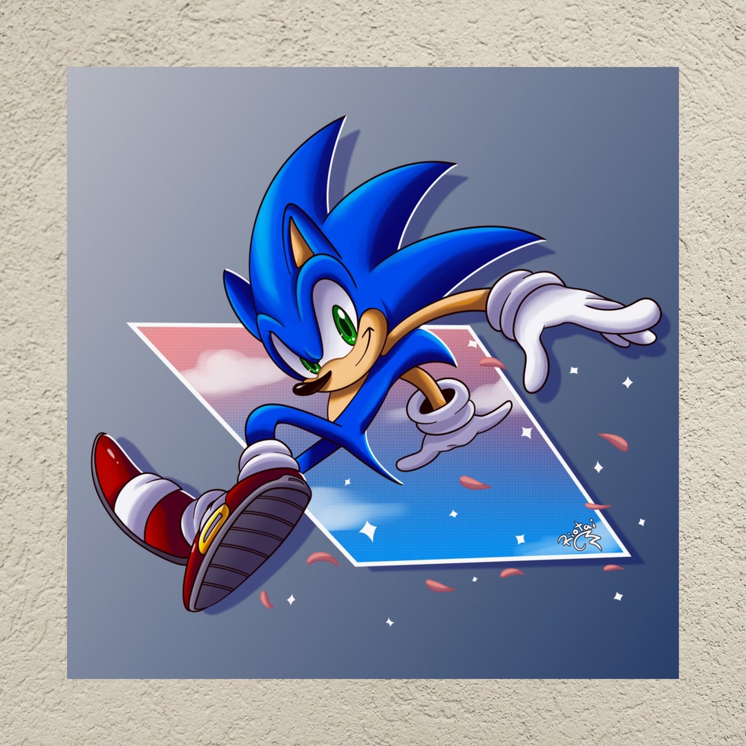 Sonic the Hedgehog - 10"x10" Matte Poster - Etsy