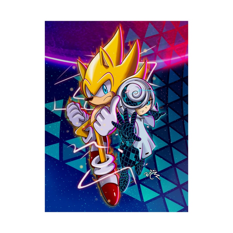 Super Sonic & Sage - 12"x16" Matte Poster Print - Etsy