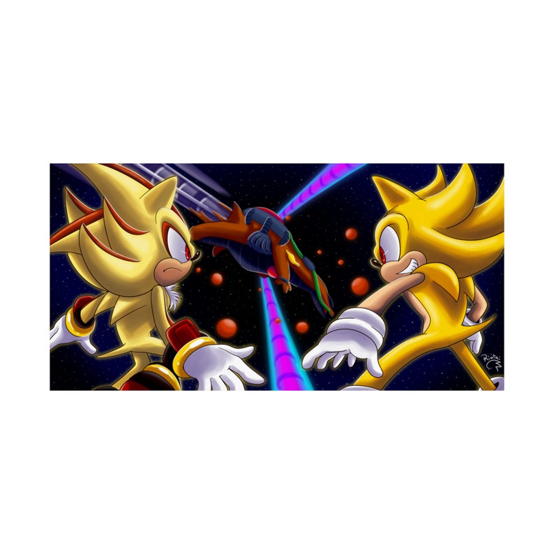 Super Sonic & Super Shadow Vs. Finalhazard (sonic Adventure 2) - 20"x10 ...
