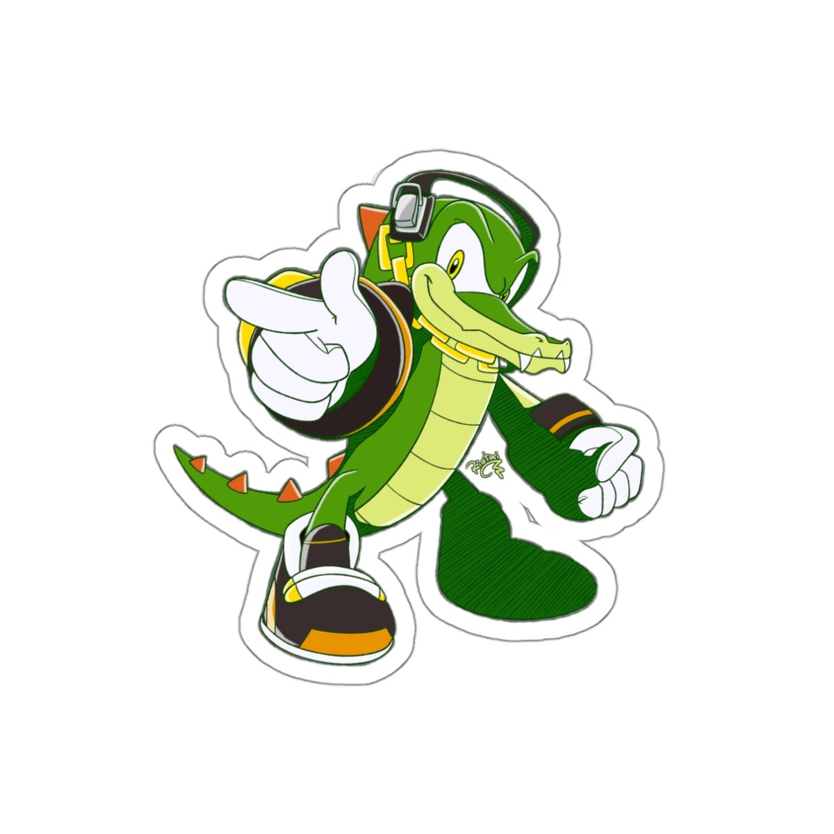 Vector the Crocodile (sonic Riders Style) - Die-cut Sticker - Etsy