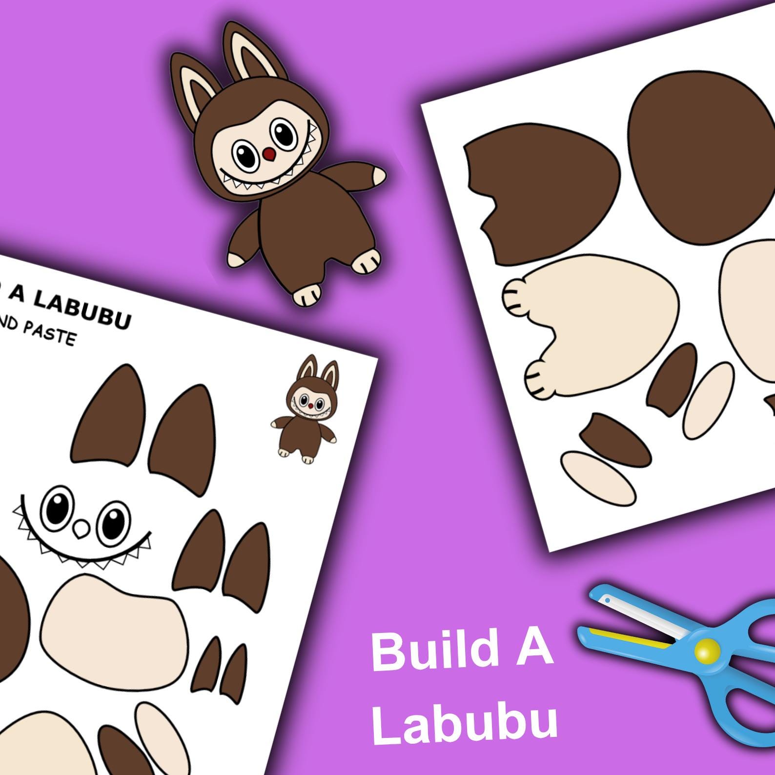 Labubu Craft, Labubu Vector Digital, Super Cute Monsters, Craft for ...