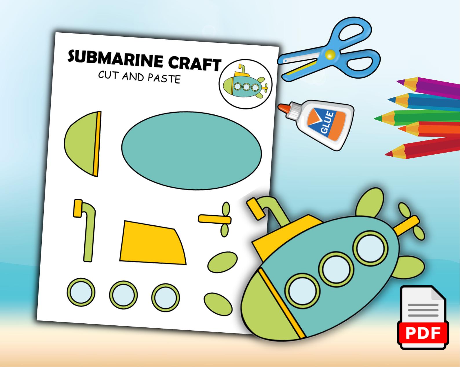 Build a Submarine | Submarine Template | Transportation Craft | Cut ...
