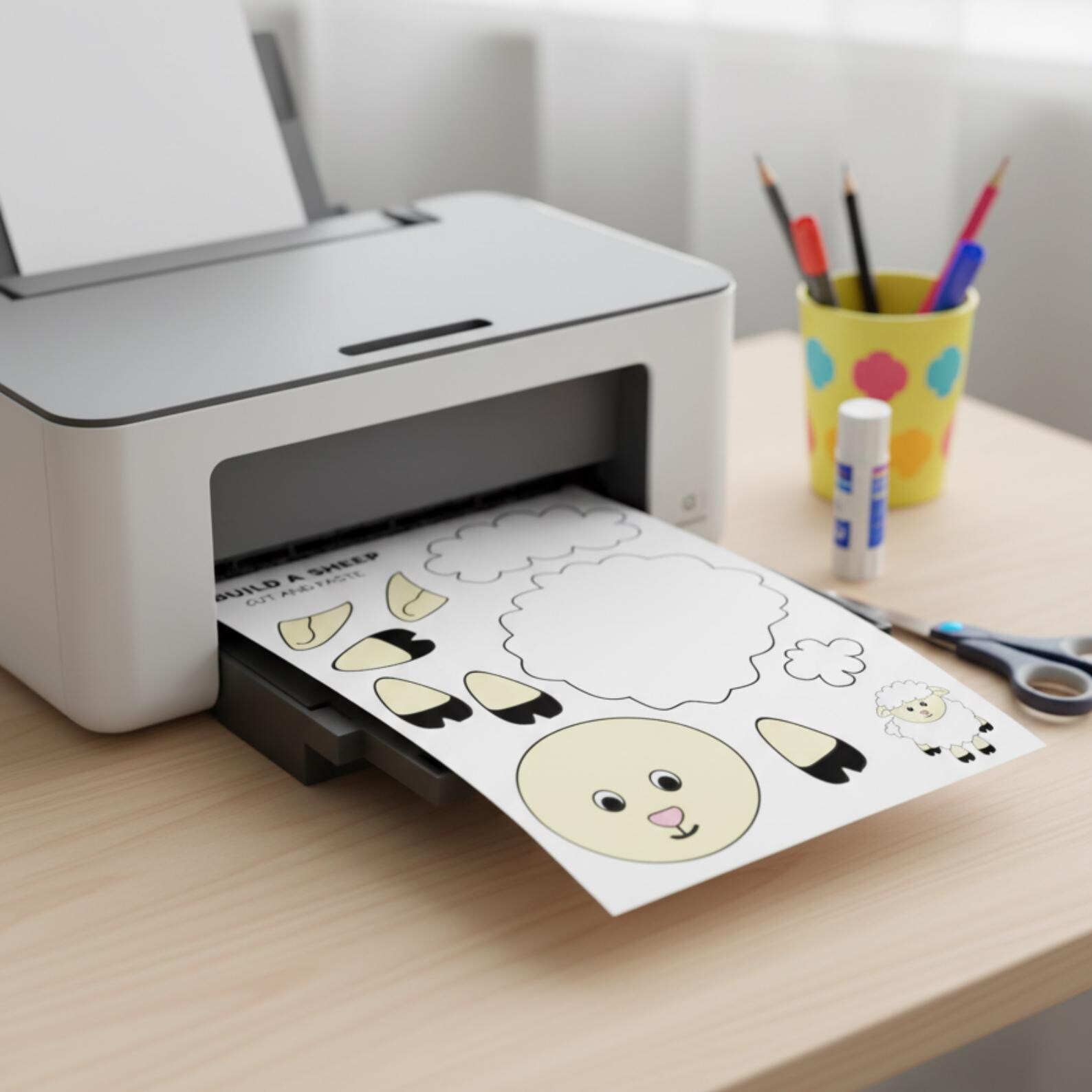 Sheep Cut-and-paste Activity | Farm Animal | Preschool Printable | Fine ...