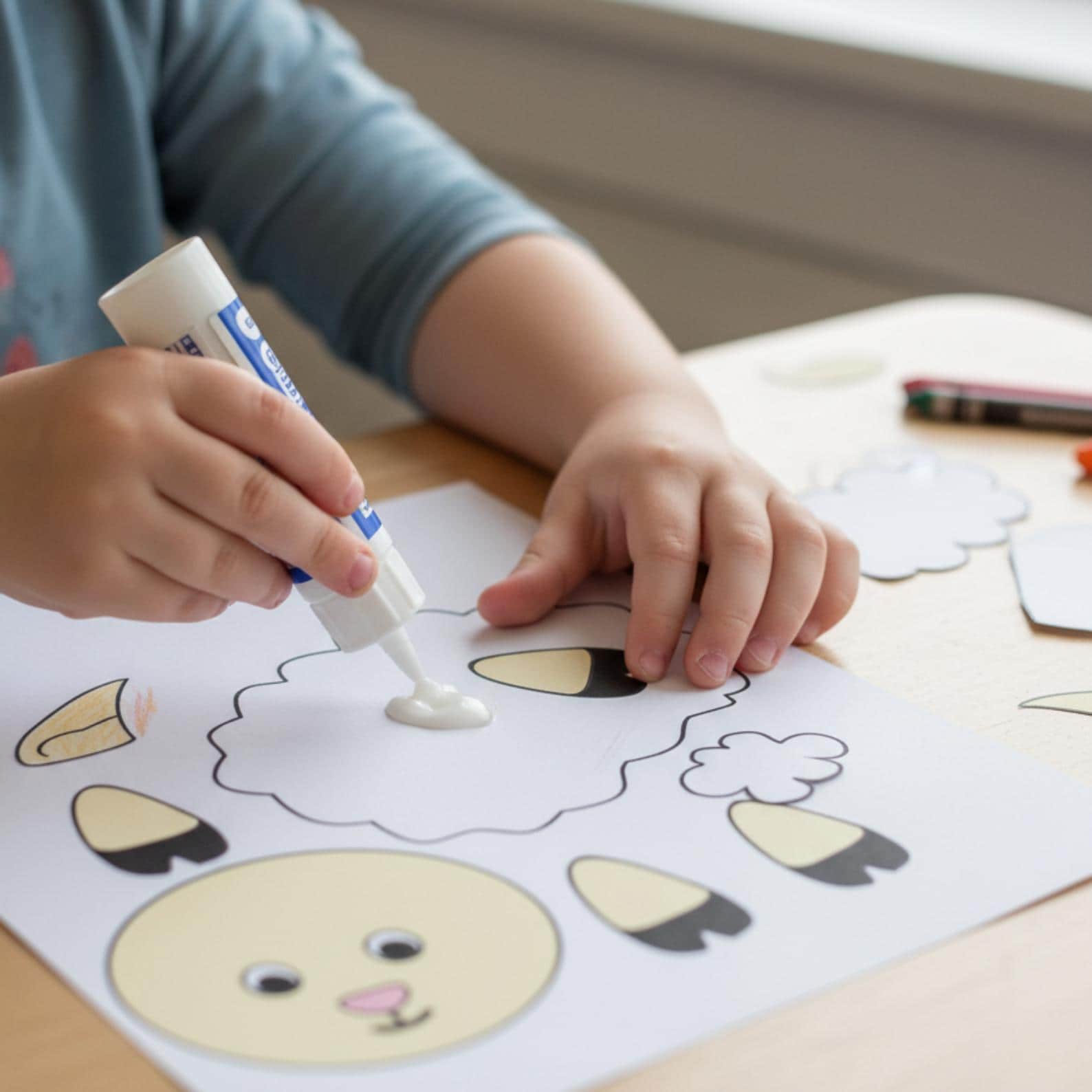 Sheep Cut-and-paste Activity | Farm Animal Printable for Kids - Etsy