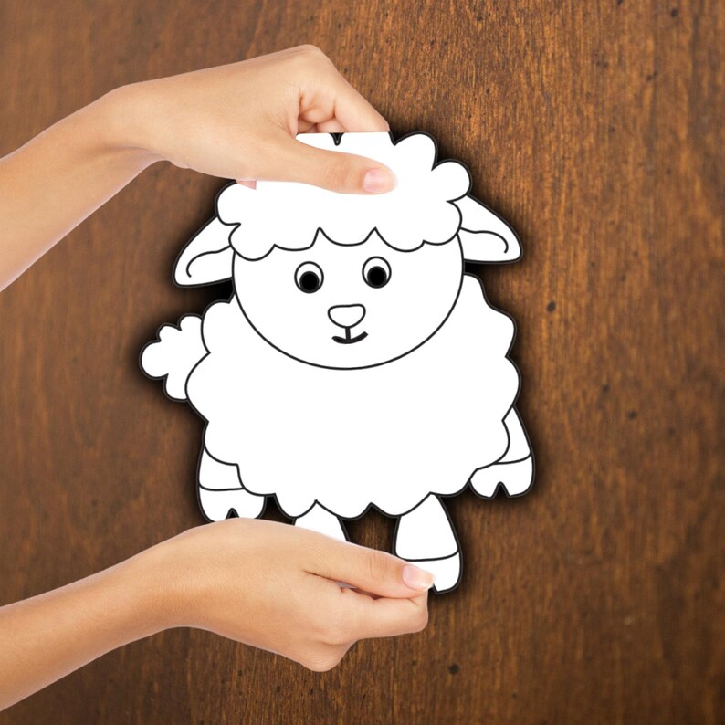 Sheep Cut and Paste Craft Printable, Build a Sheep Activity, Coloring ...