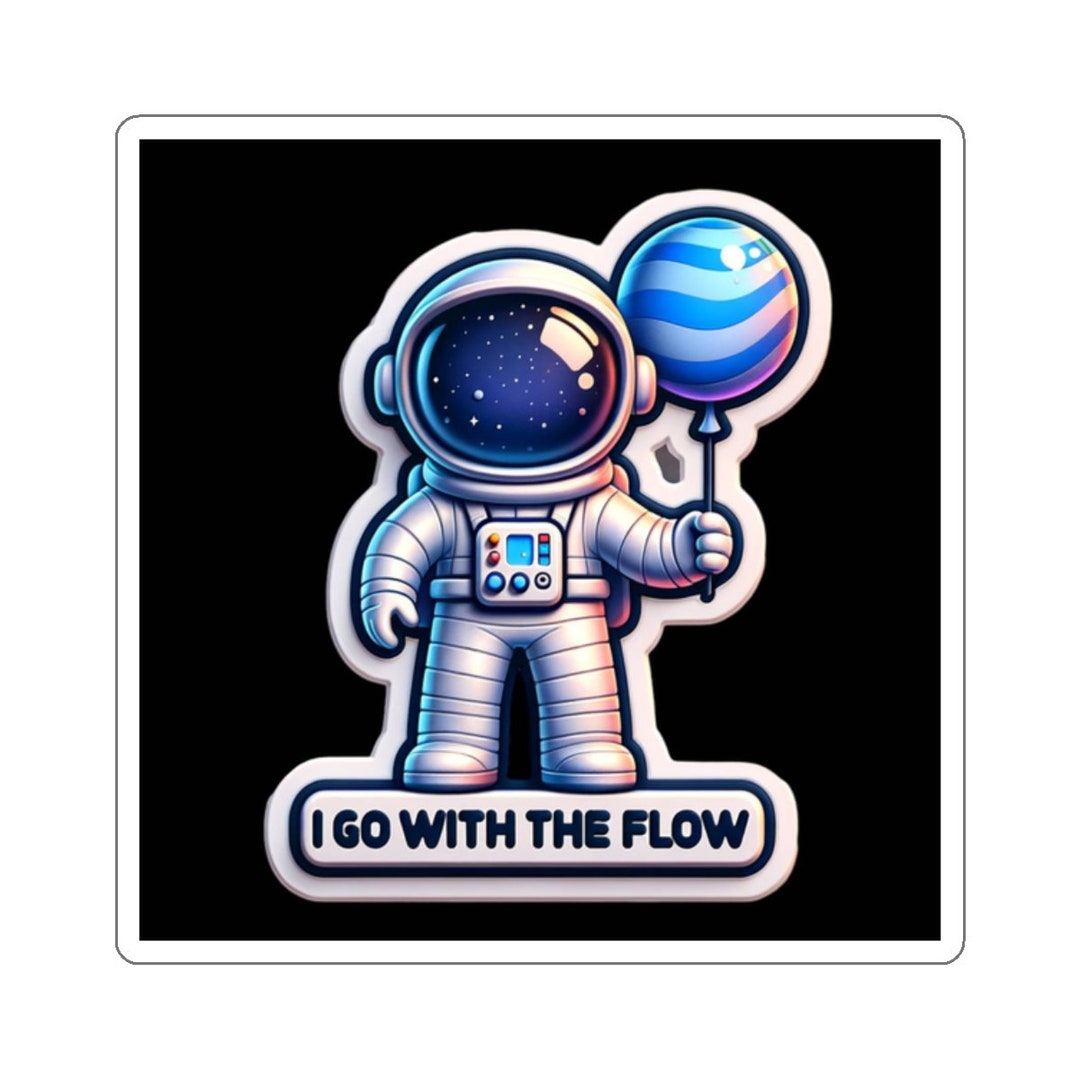 Cute Spaceman Sticker for Computer Water Bottle Etc.kiss-cut Stickers ...