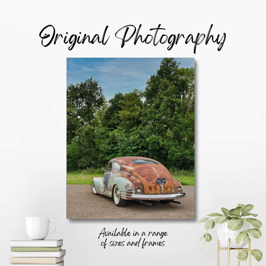 Original Colour Photograph of a Faded Green Chevrolet Fleetliner Coupe ...