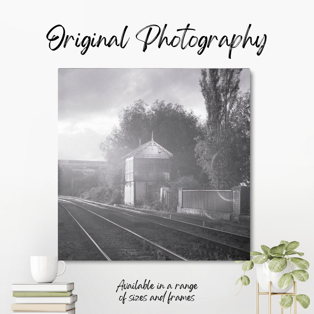 Original Black and White Photograph of a East Holmes Signal Box in ...