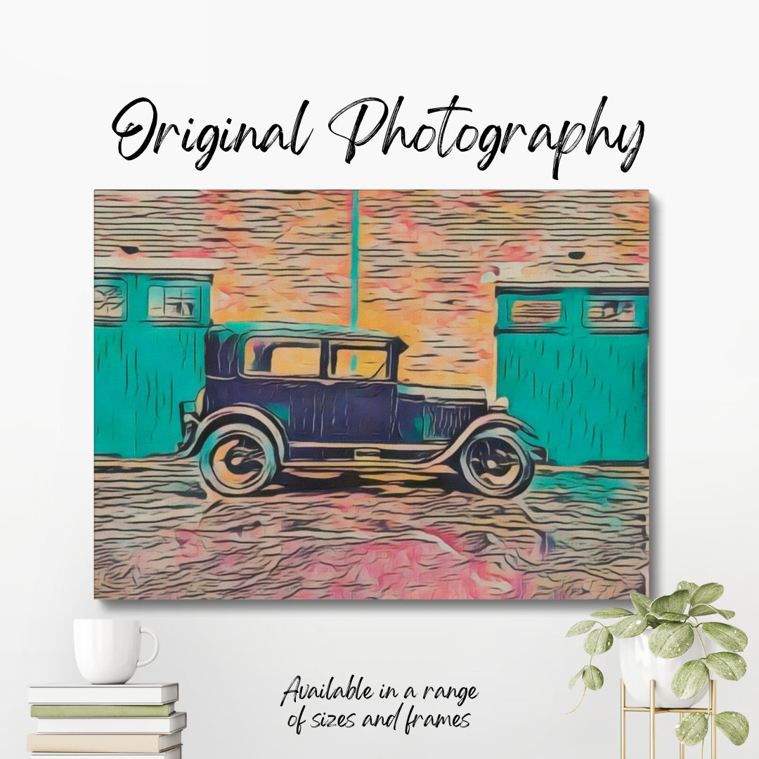 Original Colour Photograph of a Vintage Ford Car at Bicester Heritage ...