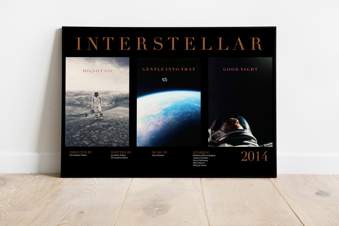 Interstellar Movie Poster , Minimalist Movie Print, Movie Wall Art ...
