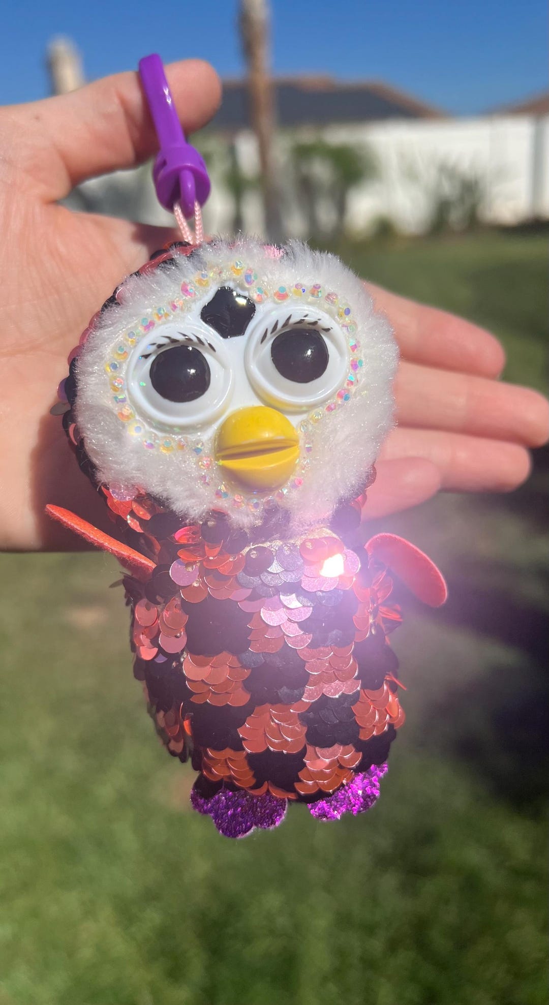 Furby Owl Plush Keychain - Etsy