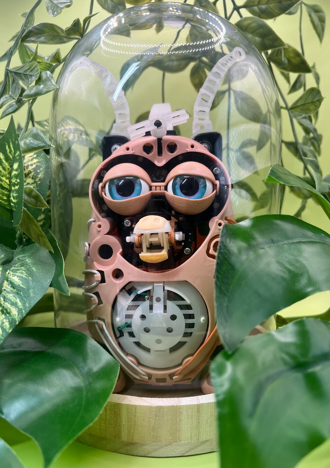 Custom OOAK 2005 Robot Emoto Furby in a Glass Cloche - Etsy