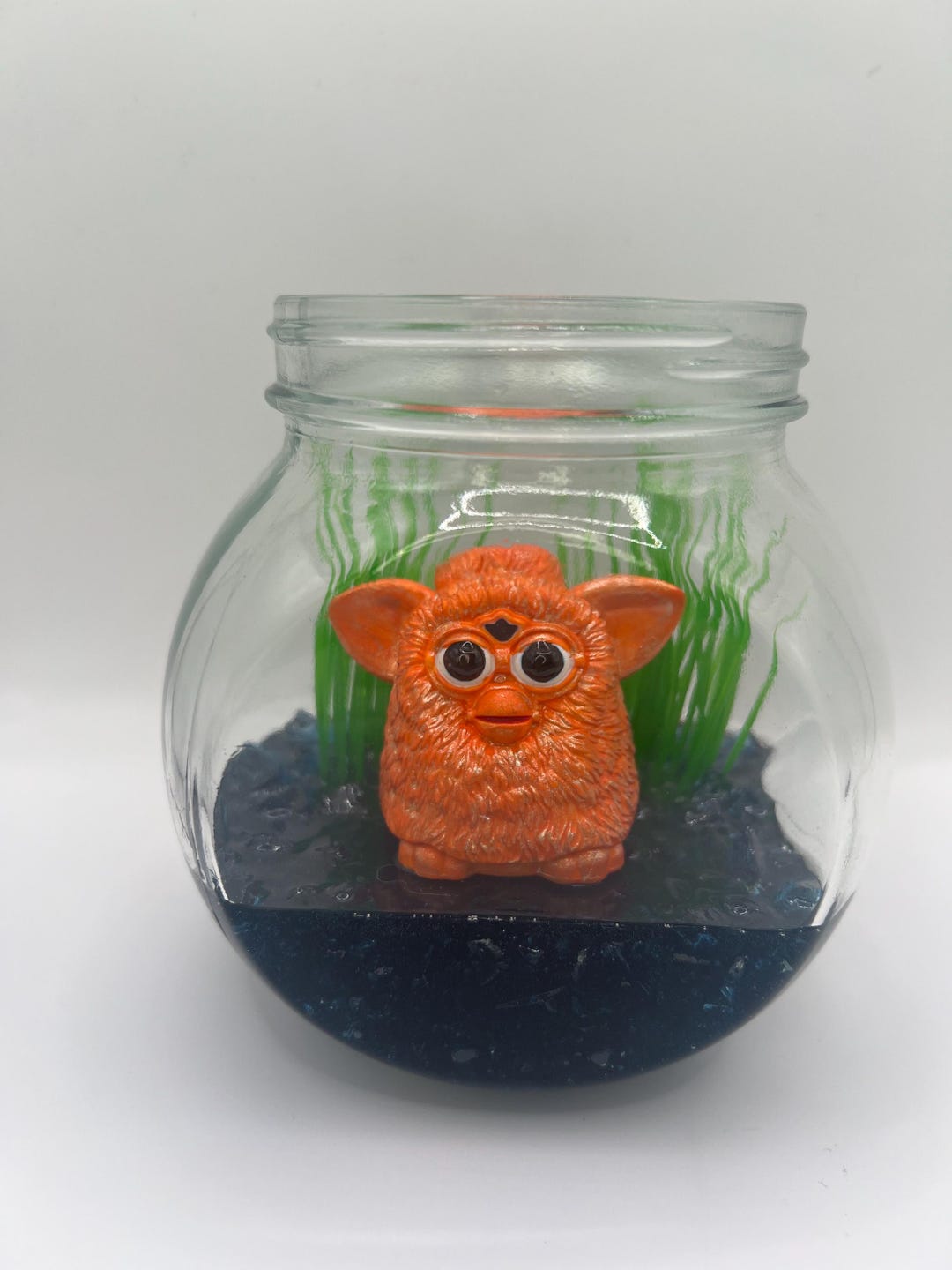 Custom Gold and Orange Mini Furby Fish in a Fishbowl - Etsy