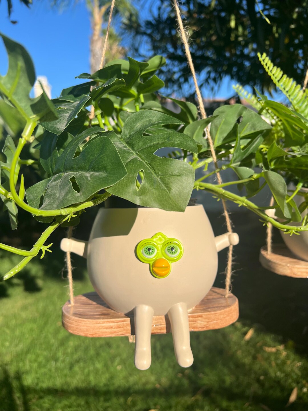 Furby Hanging Planter Pot Swing Creature Made of Resin Plant Not ...