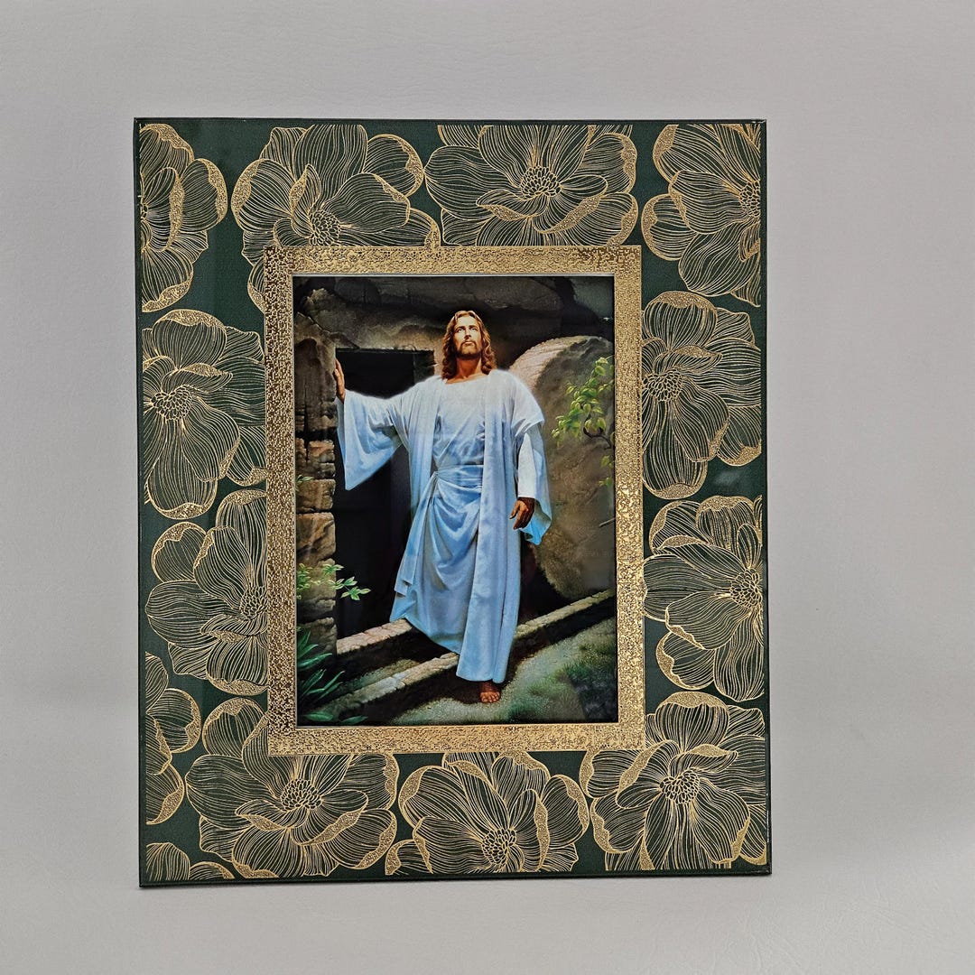 Jesus Has Risen Elegant Gold Tone Glass Frame New - Etsy