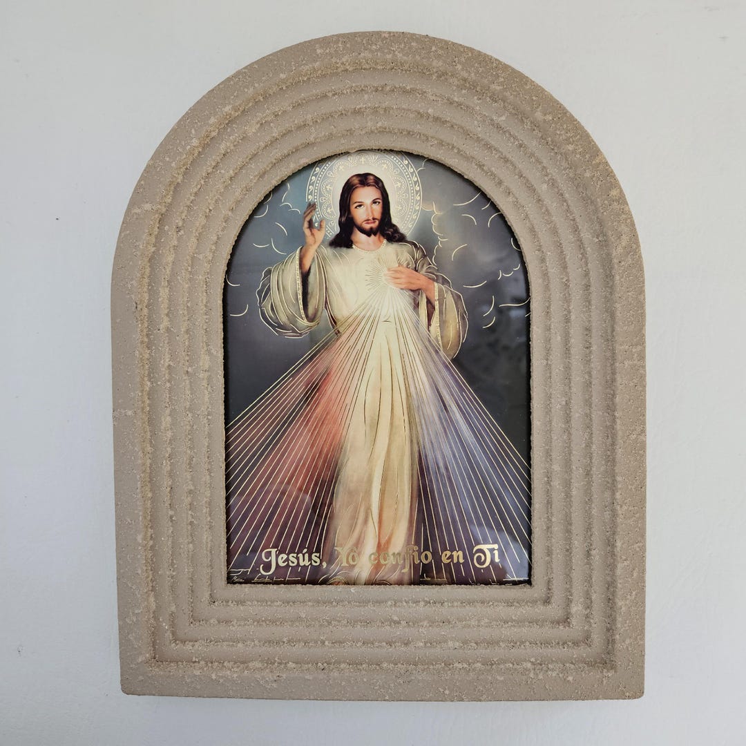 Jesus Divine Mercy Stone Texture Frame 8 X 10 - Etsy