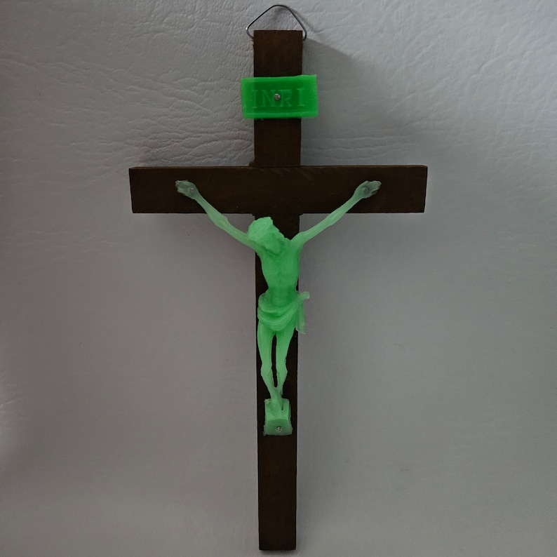 Glow in the Dark Wooden Crucifix Wall Cross 9 Inches - Etsy