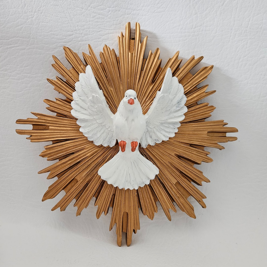Holy Spirit 3D Figure Wall Sculpture Decor 8 Inches Gold - Etsy