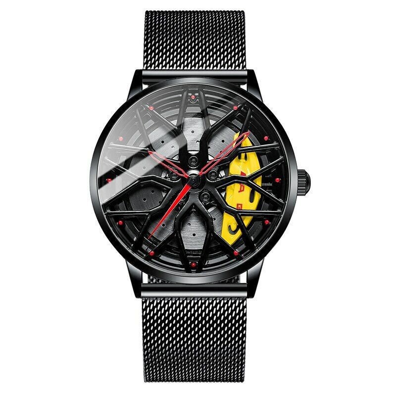 AMG C43 3D Brake Caliper Wheel Watch: Steel, Leather or Mesh Band - Etsy