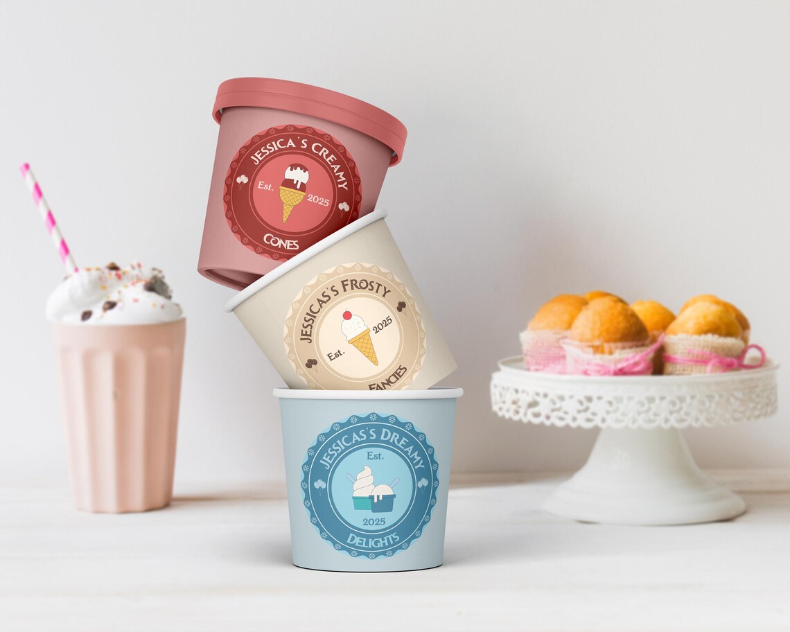 Printable Frozen Party Ice Cream Label, Elsa & Anna Ice Cream Sticker ...