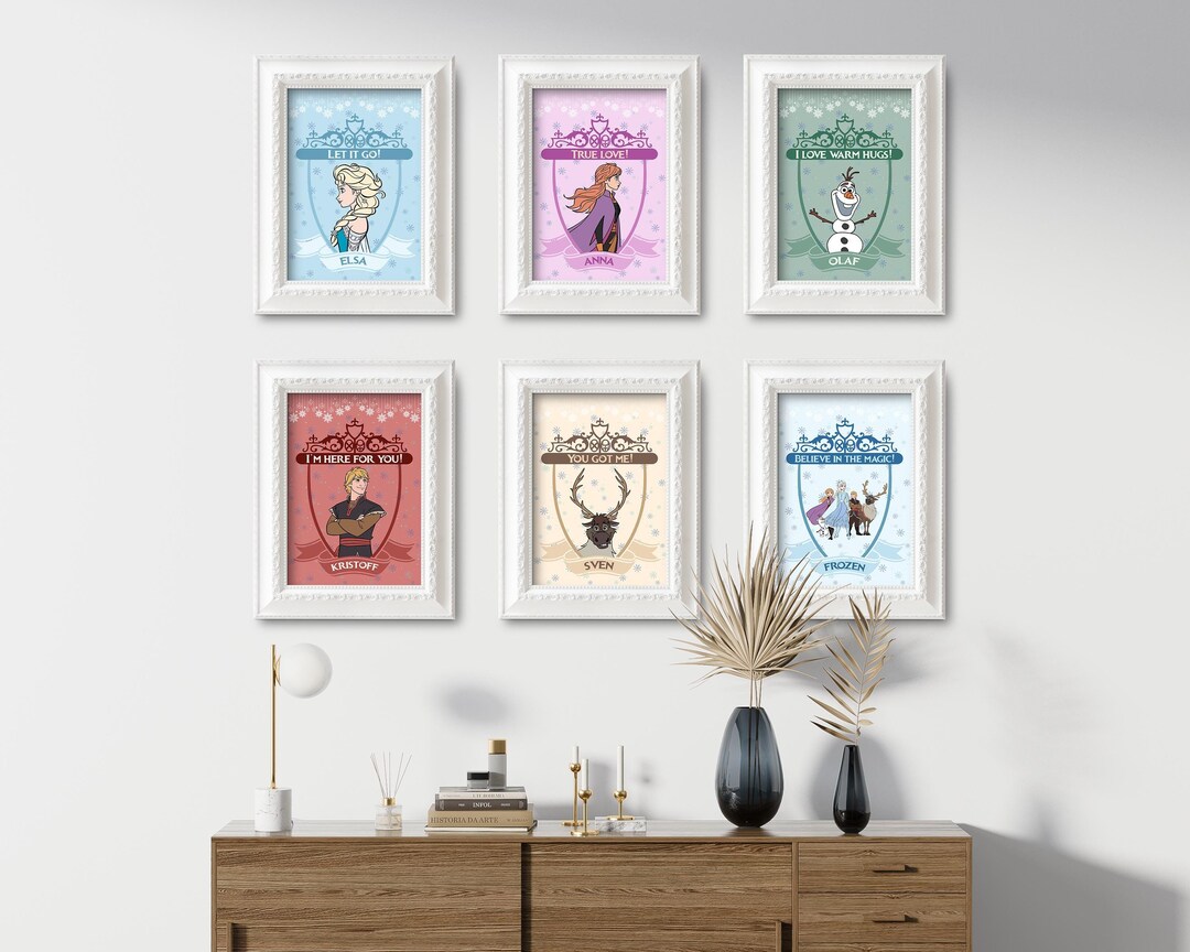 Printable Disney Frozen Poster, Frozen Birthday Party Decoration, Elsa ...