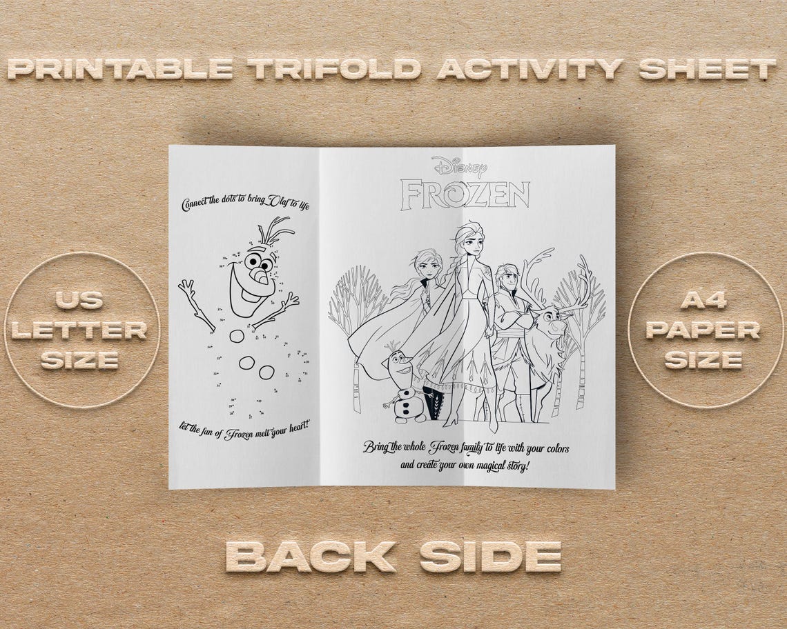 Printable Frozen Activity Sheet, Elsa and Anna Coloring Page, Kids ...