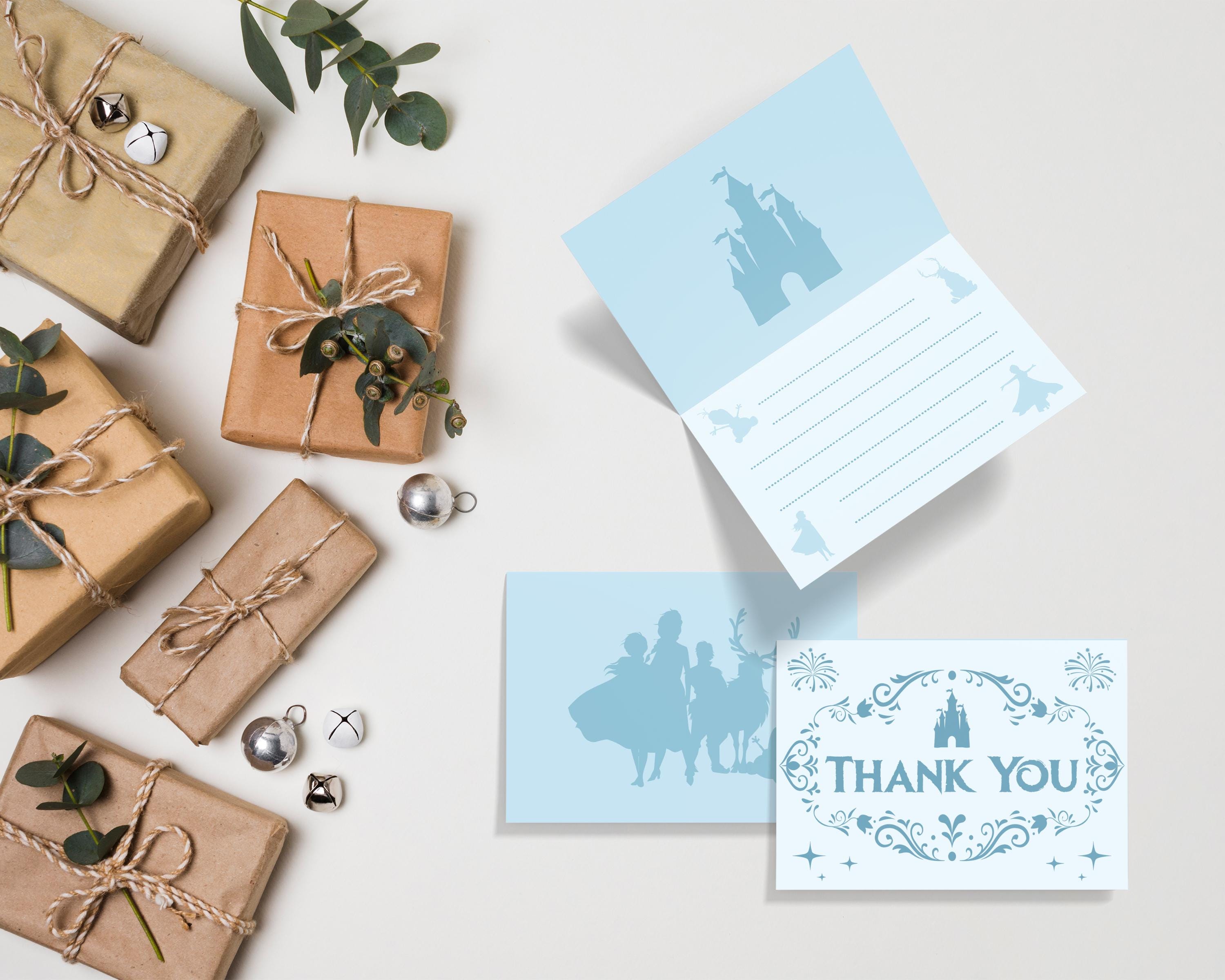 Printable Disney Frozen Thank You Card, Frozen Birthday Party Decor ...