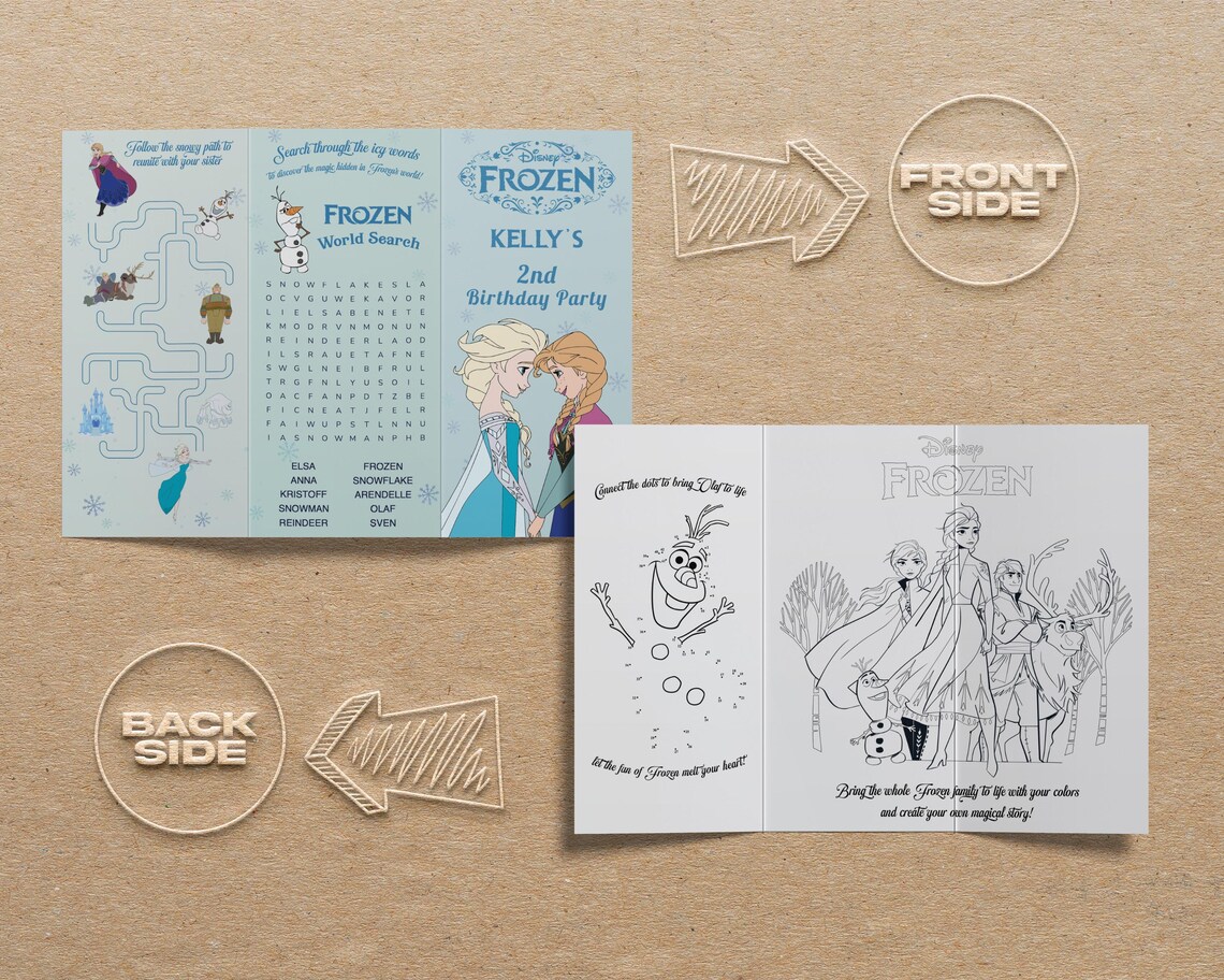 Printable Frozen Activity Sheet, Elsa and Anna Coloring Page, Kids ...