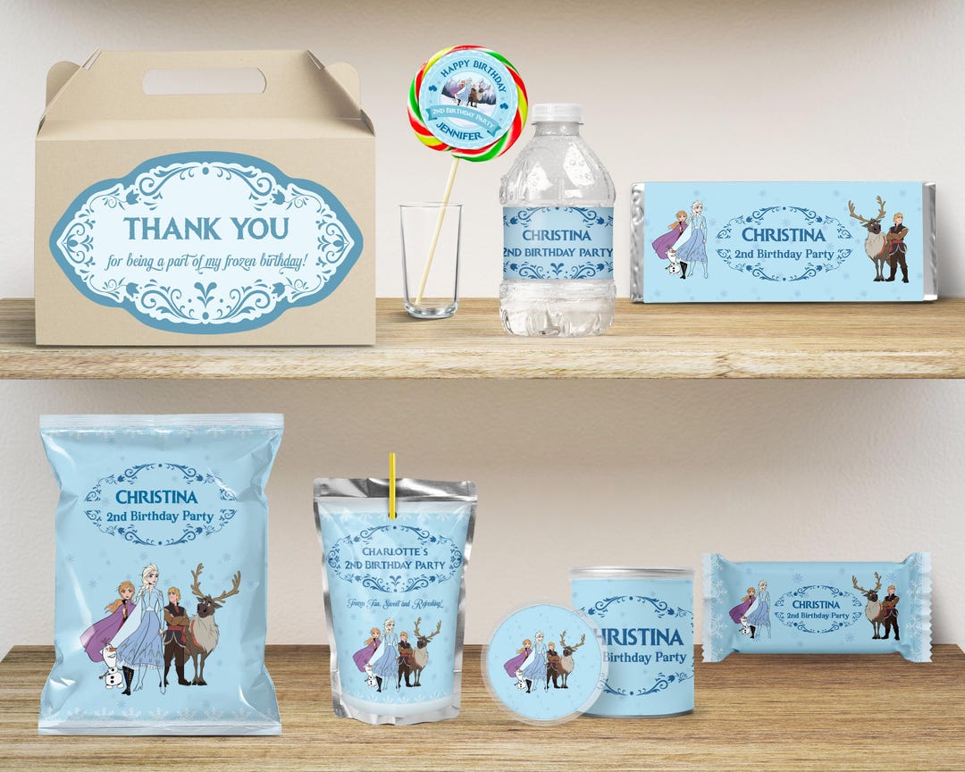 Printable Frozen Label Bundle, Frozen Starter Pack, Party Decoration ...