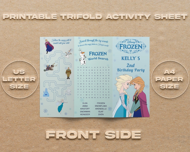 Printable Frozen Activity Sheet, Elsa and Anna Coloring Page, Kids ...