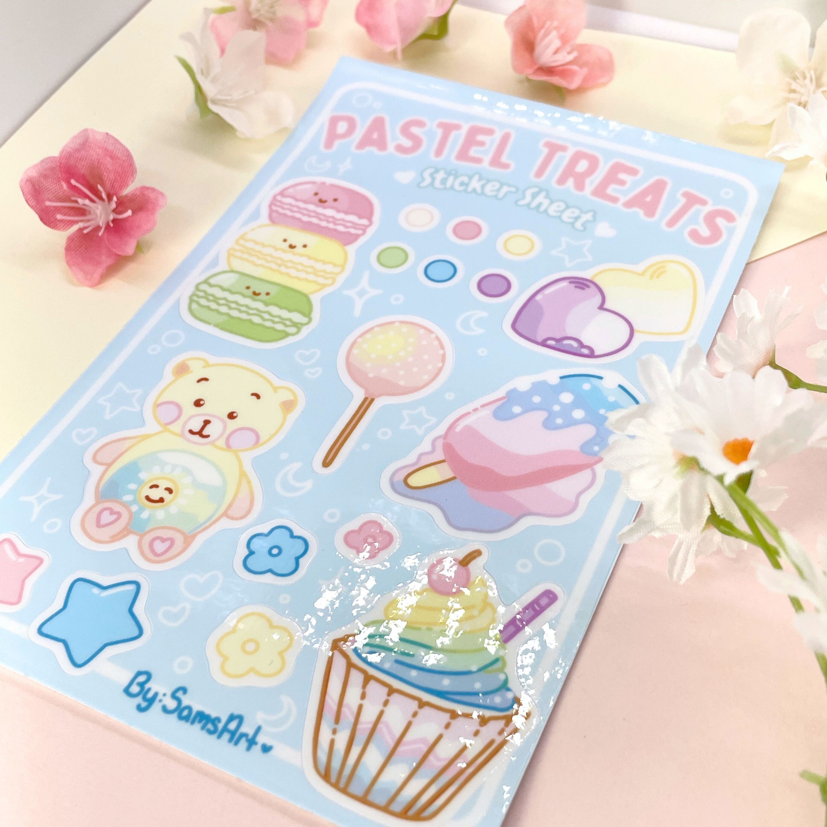 Pastel Treats Vinyl Sticker Sheet - Etsy