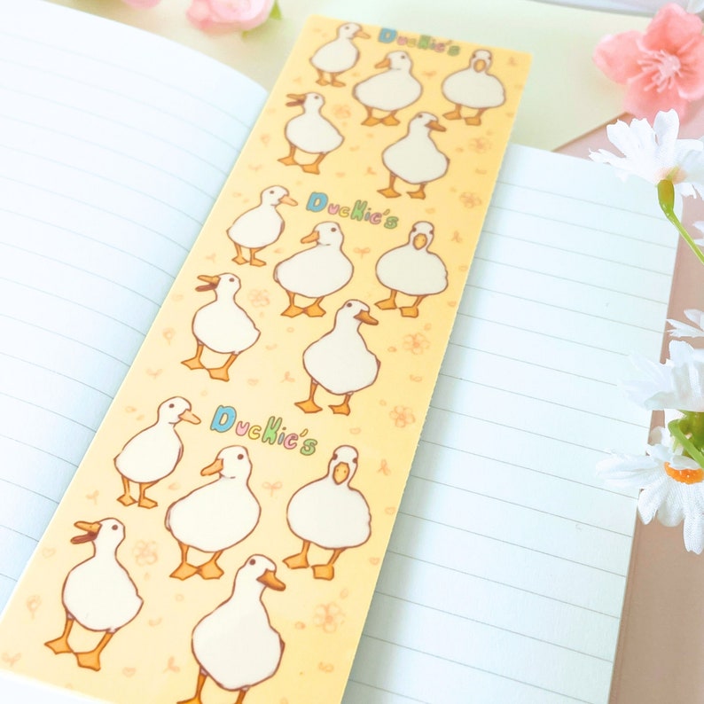 Cute Happy Ducklings Laminated Bookmark - Etsy