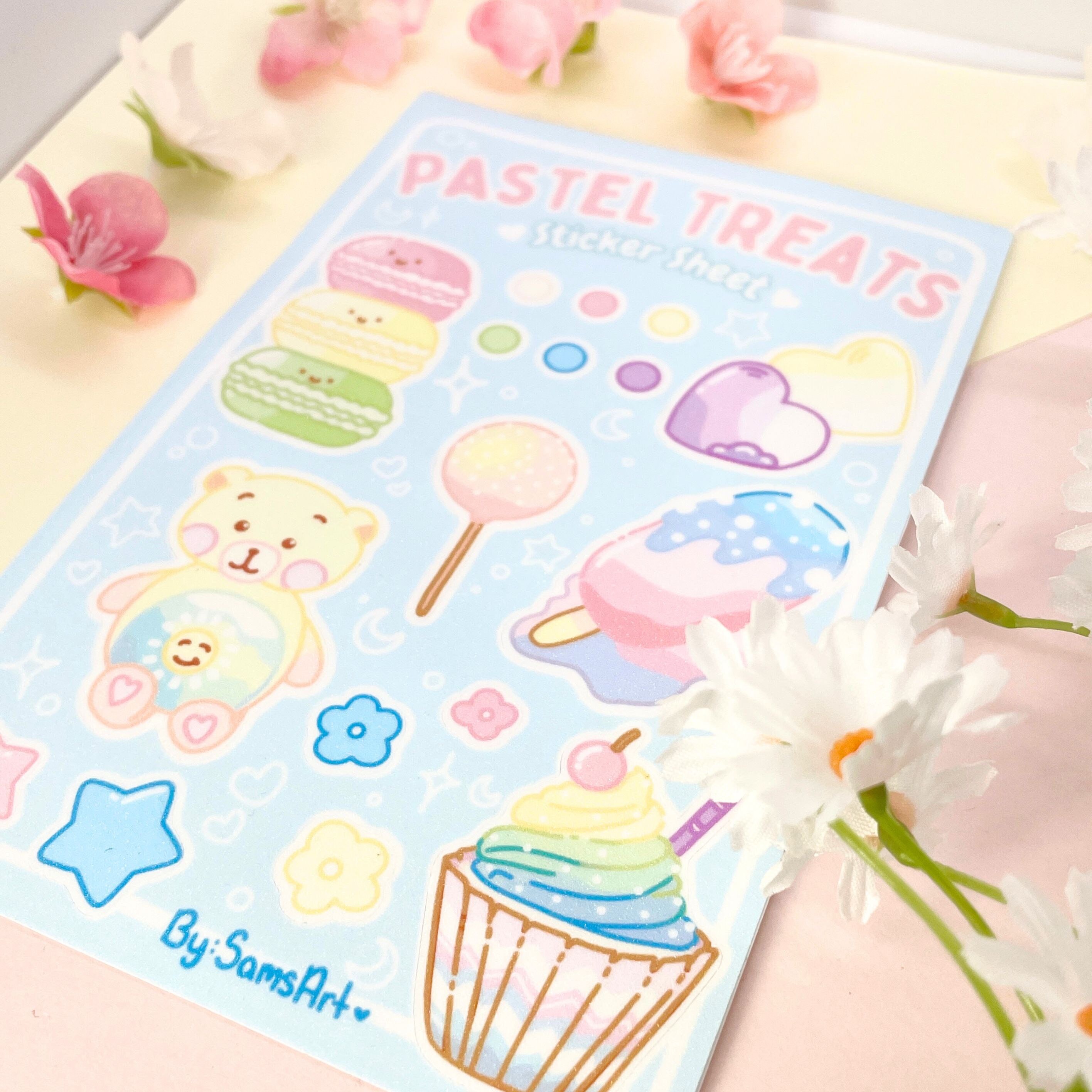 Pastel Treats Vinyl Sticker Sheet - Etsy