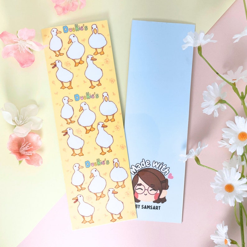 Cute Happy Ducklings Laminated Bookmark - Etsy
