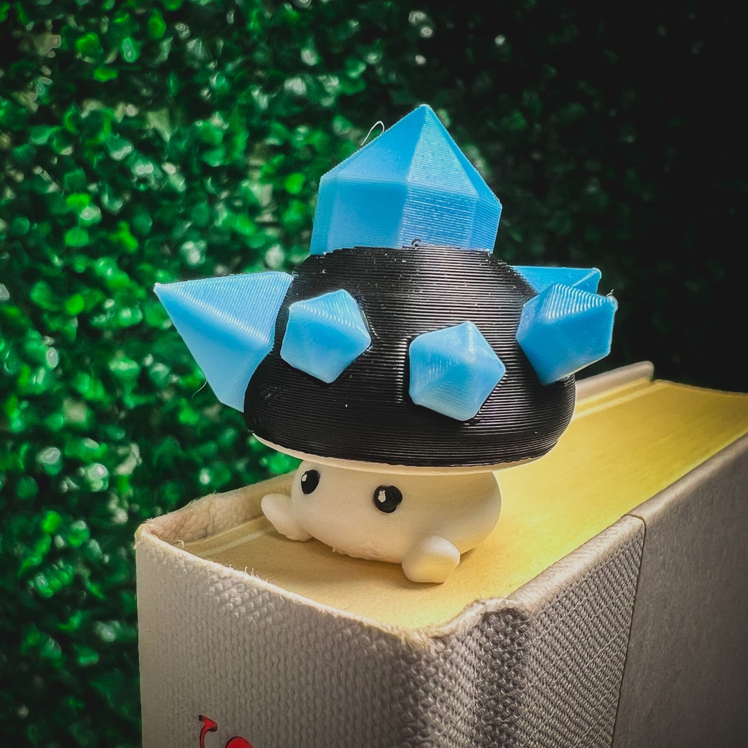 Cheeky Crystal Mushroom Bookmark - Glow in the Dark - Cottagecore - 3D ...