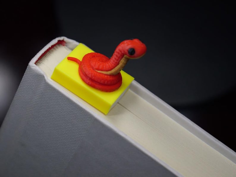 Snake Bookish Bookmark - 3D Printed - Etsy