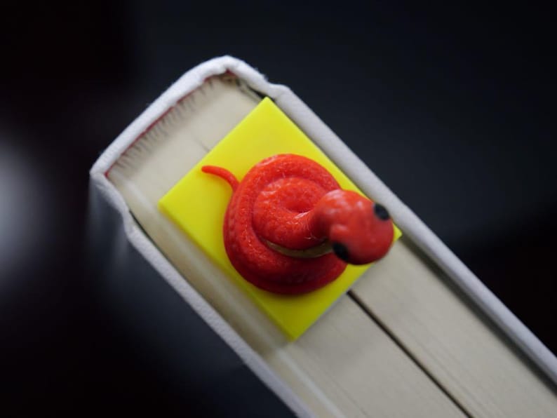 Snake Bookish Bookmark - 3D Printed - Etsy