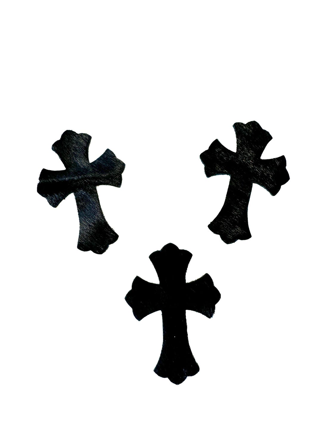 CH Chrome Hearts Horse Hair Patch Punk Cross Applique Denim Jacket Bag ...