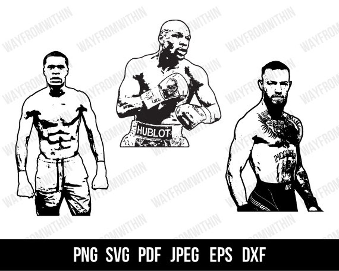 Custom SVG File (choose Any Fighter) - Clip Art / MMA / Boxing / Kick ...