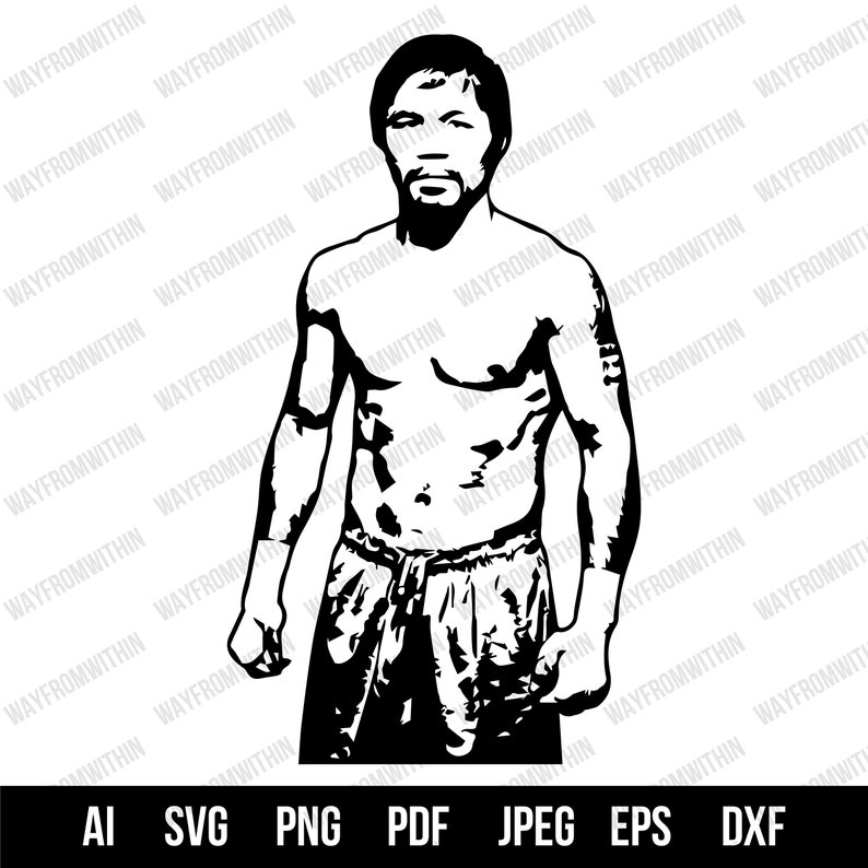 Manny Pacquiao Vector File Svg Jpg Png Dxf Pdf Files Silhouette Clipart ...