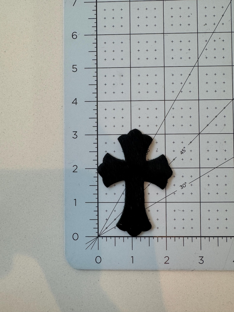 CH Chrome Hearts Horse Hair Patch Punk Cross Applique Denim Jacket Bag ...