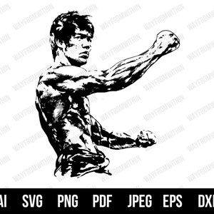 Bruce Lee Vector File Svg Jpg Png Dxf Pdf Files Silhouette Clipart ...