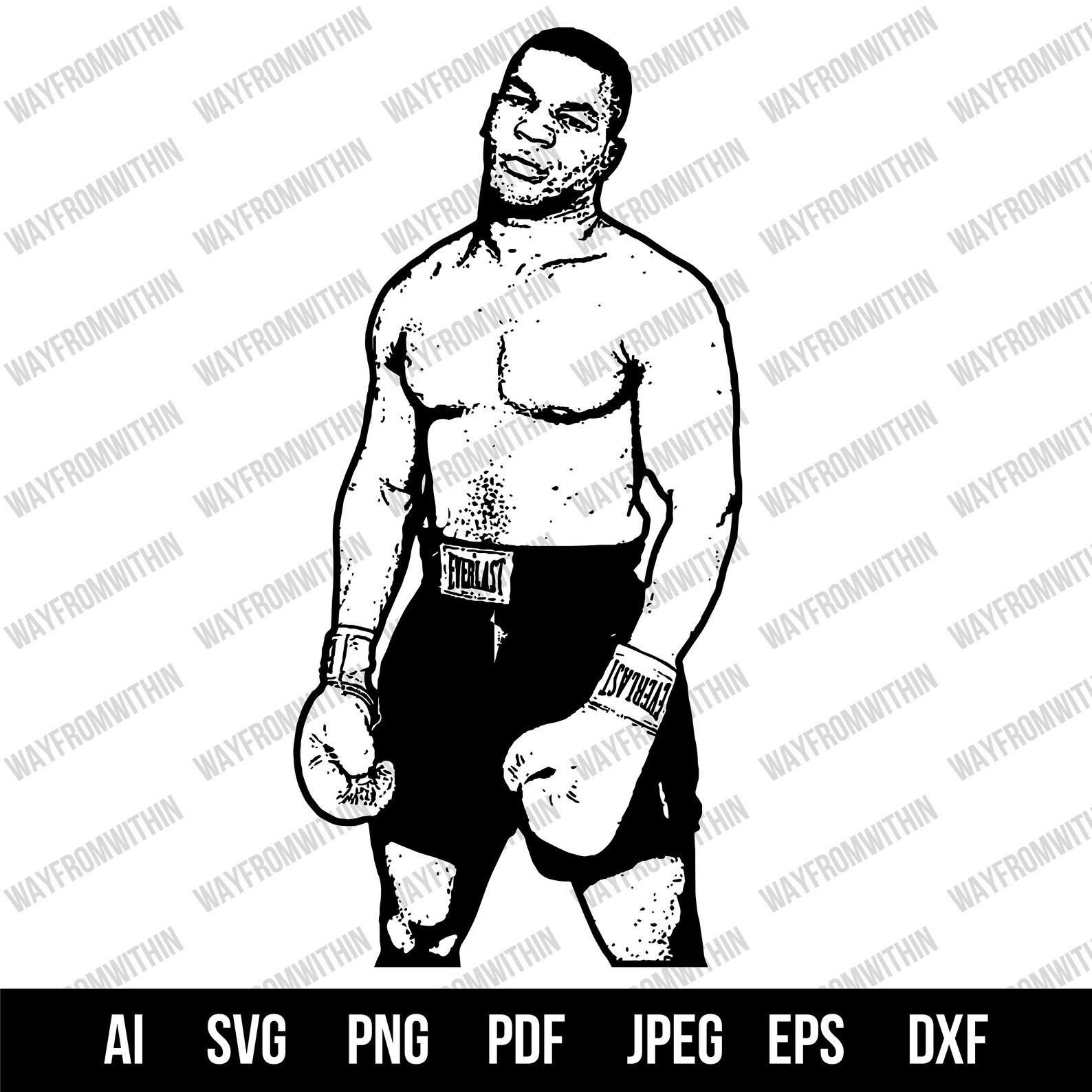 Mike Tyson Vector File Svg Jpg Png Dxf Pdf Files Silhouette Clipart ...