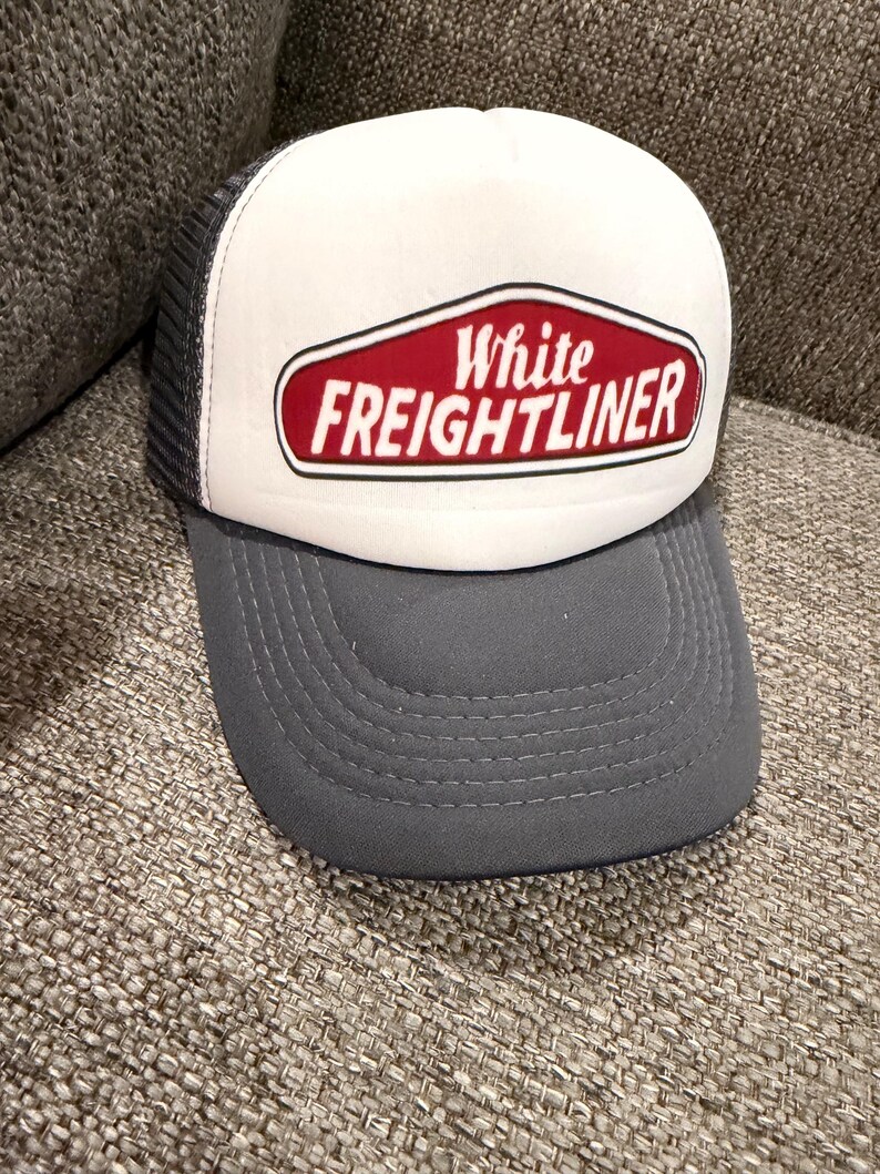 Vintage Style White Freightliner Trucker Hat - Etsy