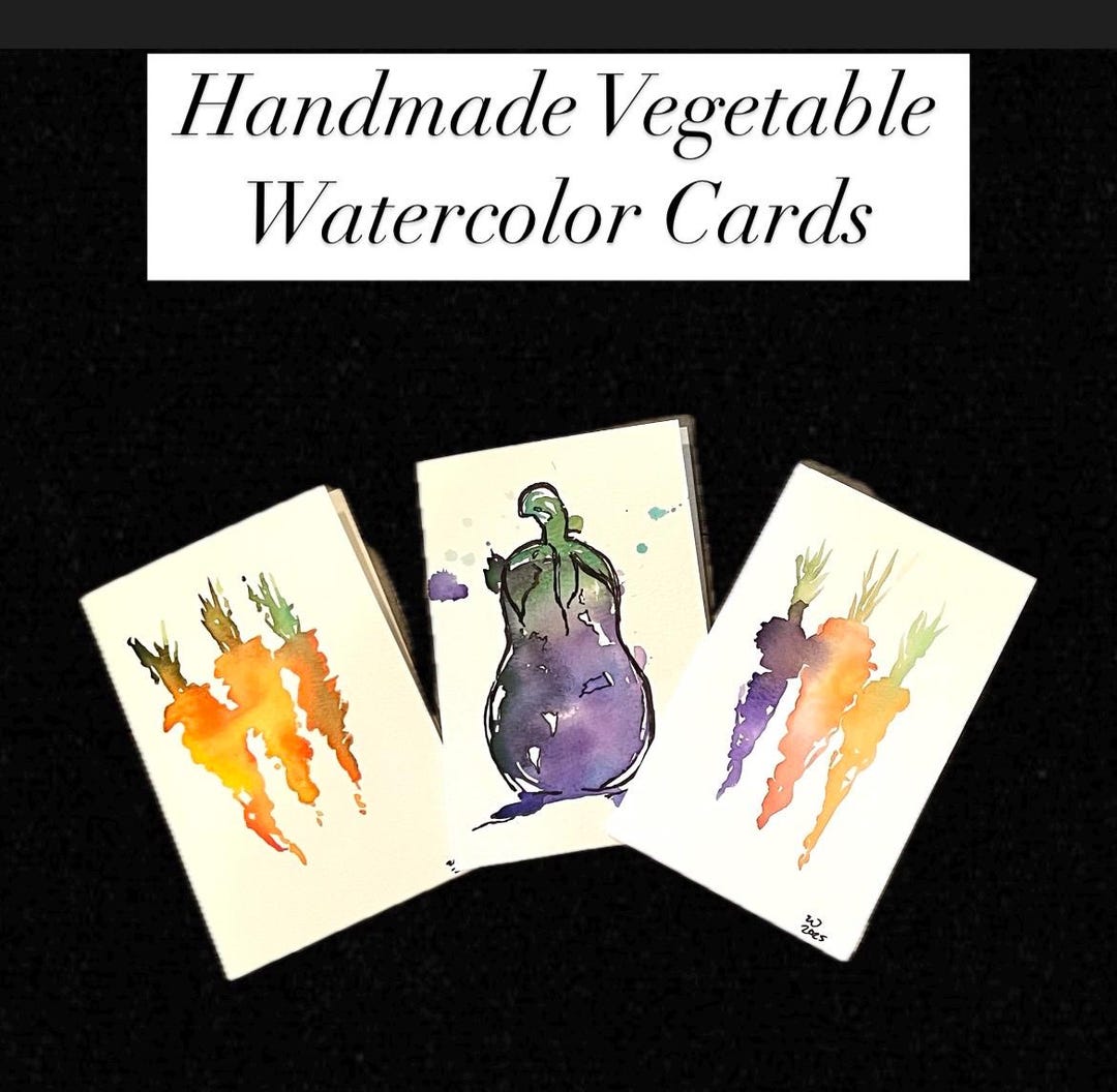 Hand Painted Watercolor Cards, Original Cards, Painted Cards, 4x6 ...