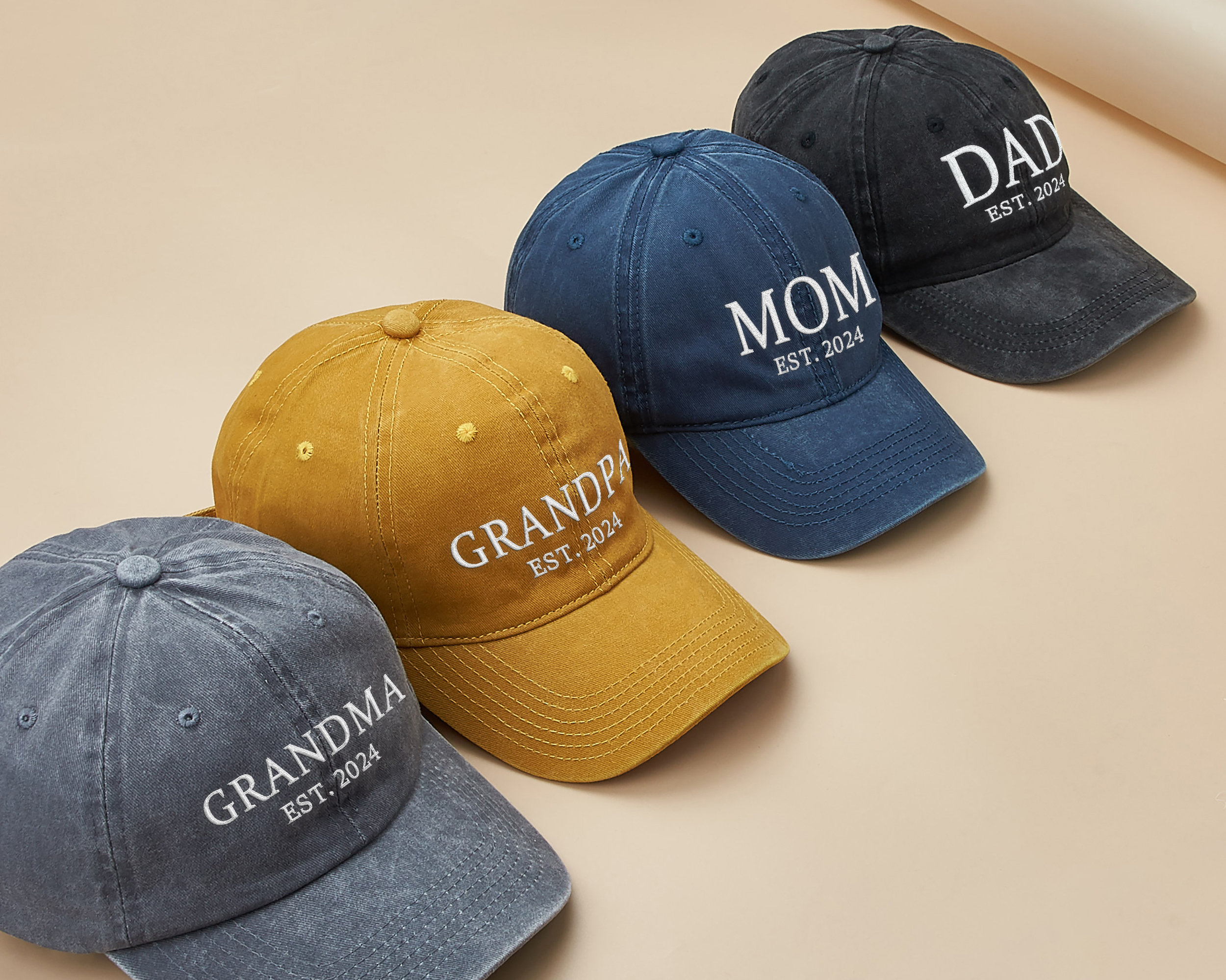 Custom Embroidered Hat, Mom and Dad Baseball Caps, Personalized Gifts ...