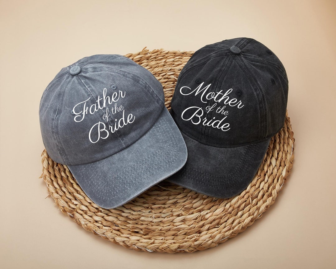 Embroidered Mother/father of the Bride Hat: Cotton Twill Bridal Party ...