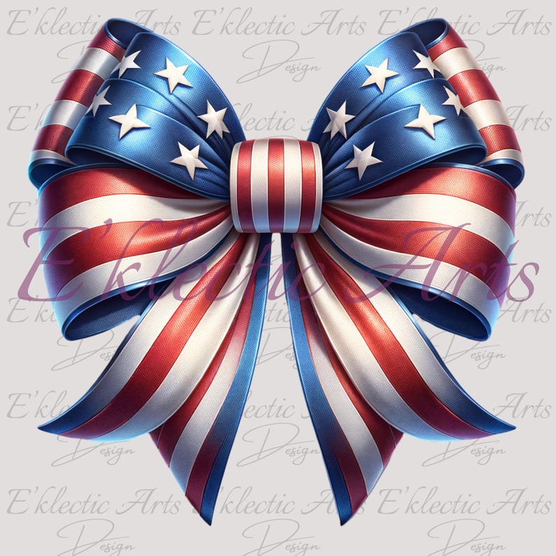 American Flag Bow PNG Sublimation Design Digital Download, PNG Instant ...
